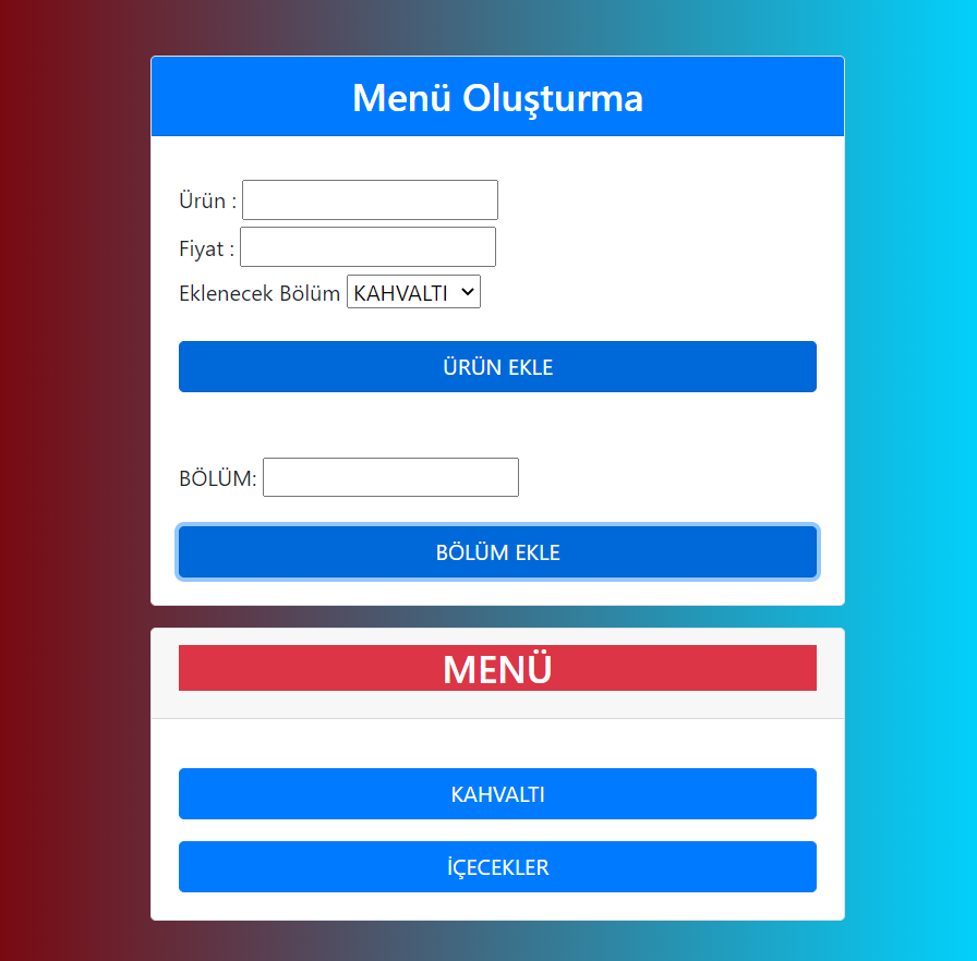 Github Fmakinist Menu Project