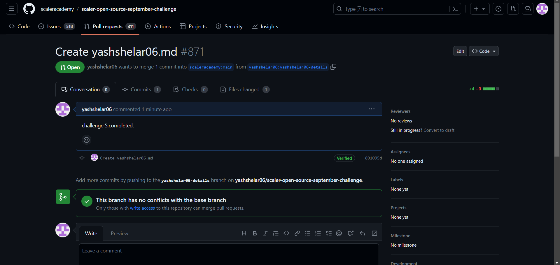 Challenge #1: Yash Shelar · Issue #249 · scaleracademy/scaler-open-source-september-challenge ...