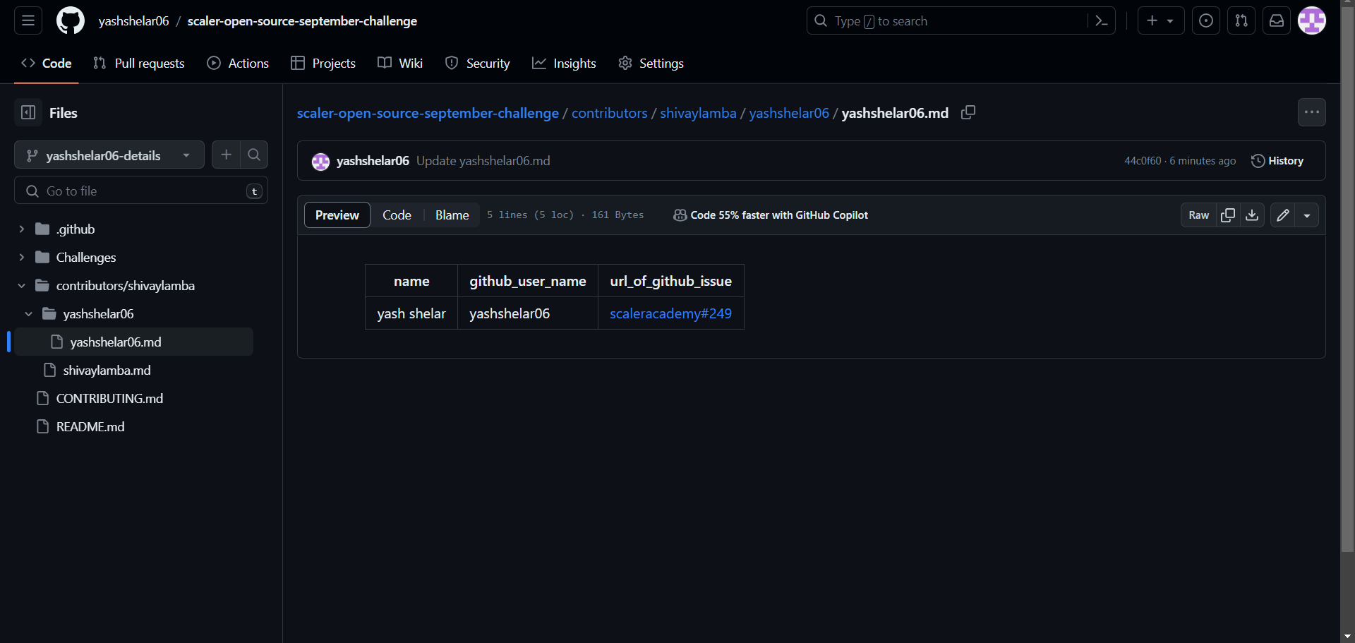 Challenge #1: Yash Shelar · Issue #249 · scaleracademy/scaler-open-source-september-challenge ...