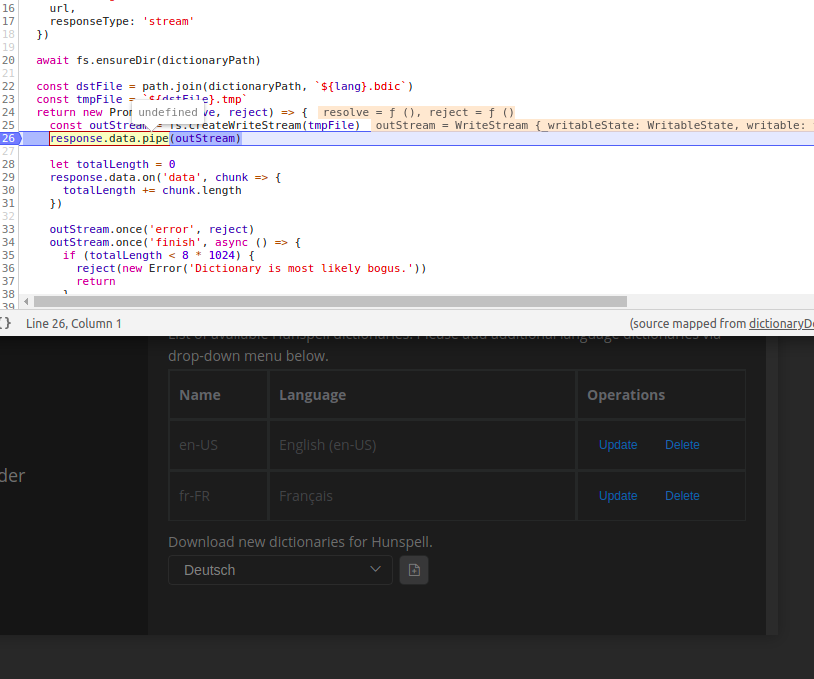 download new dictionaries for Hunspell failed · Issue #1936 · marktext/marktext · GitHub