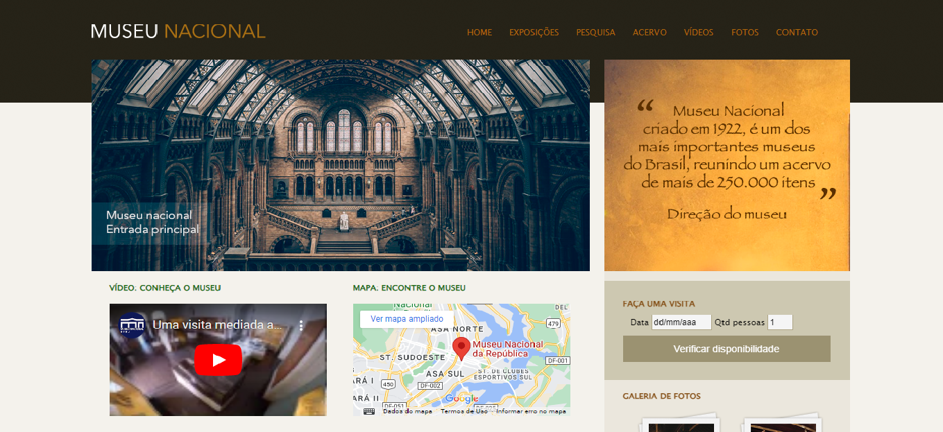 GitHub - Hayghlander/MuseuNacional: Projeto fictício criado durante o curso de desenvolvimento ...