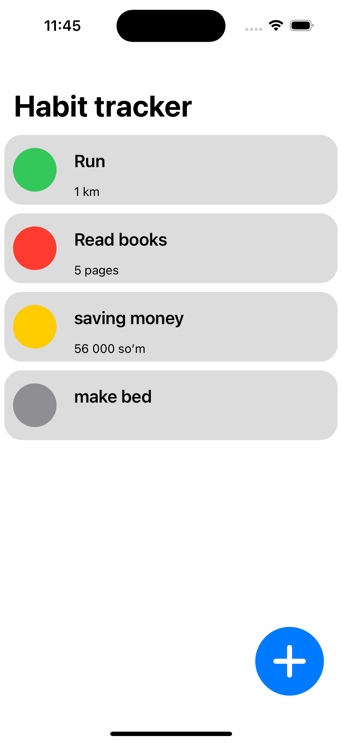 GitHub - davurov/HabitTracker: 90 day challange