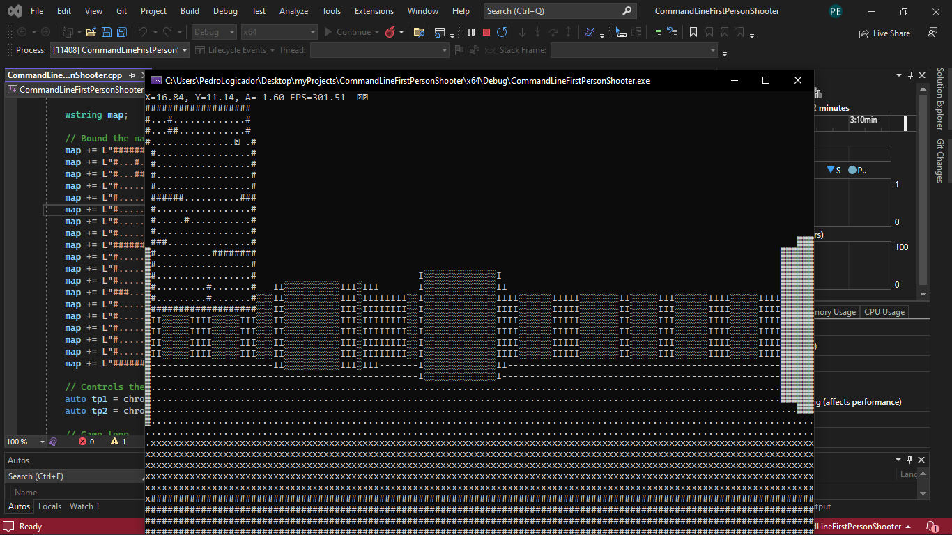 GitHub - pLogicador/fps-game-on-command-line: small project developed in C++ with javidx9