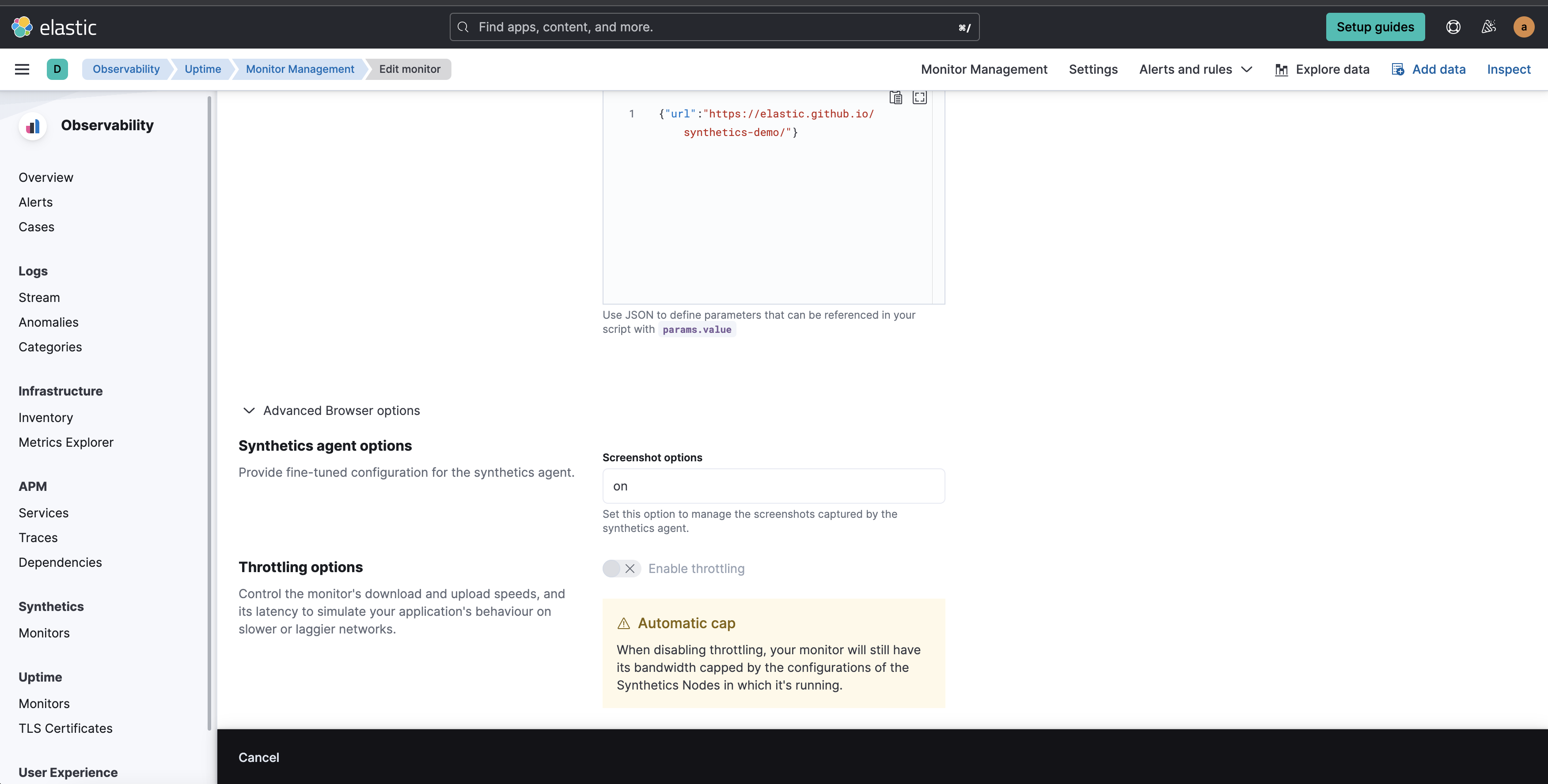 [Uptime] Allow project monitors to be configured with throttling disabled · Issue #148344 ...