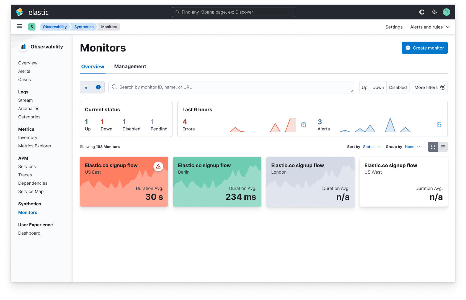 [Synthetics] Pending monitors should be pushed to last when sorted by status · Issue #149429 ...