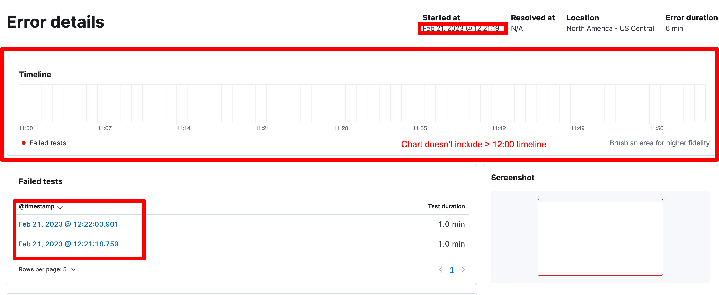 [synthetics] Error Details Error Details Visualization Timeline Seems Wrong · Issue 151774