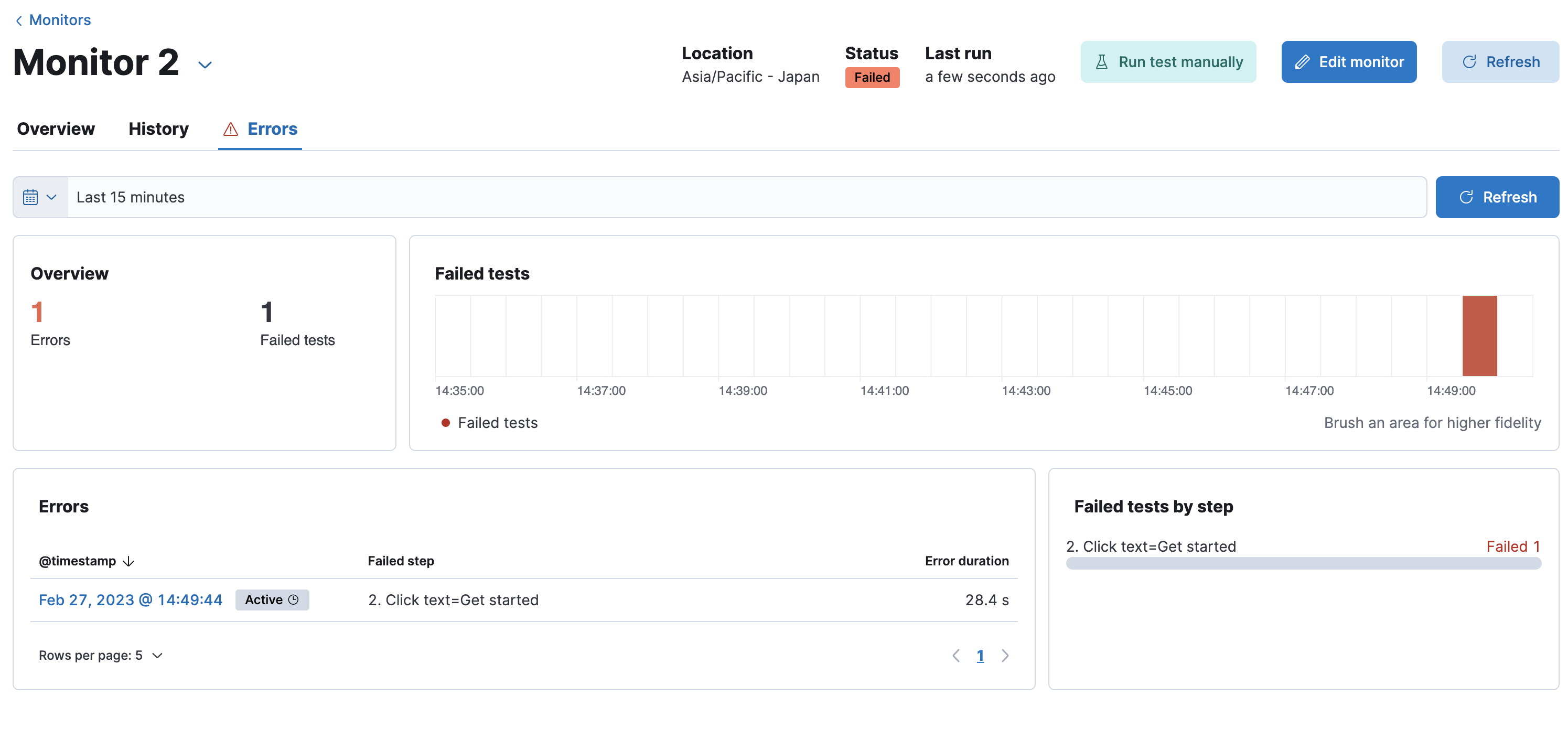 [Synthetics] Initial error state duration should be monitor duration · Issue #147671 · elastic ...