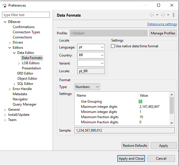 How to display decimal point with comma · Issue #7386 · dbeaver/dbeaver · GitHub