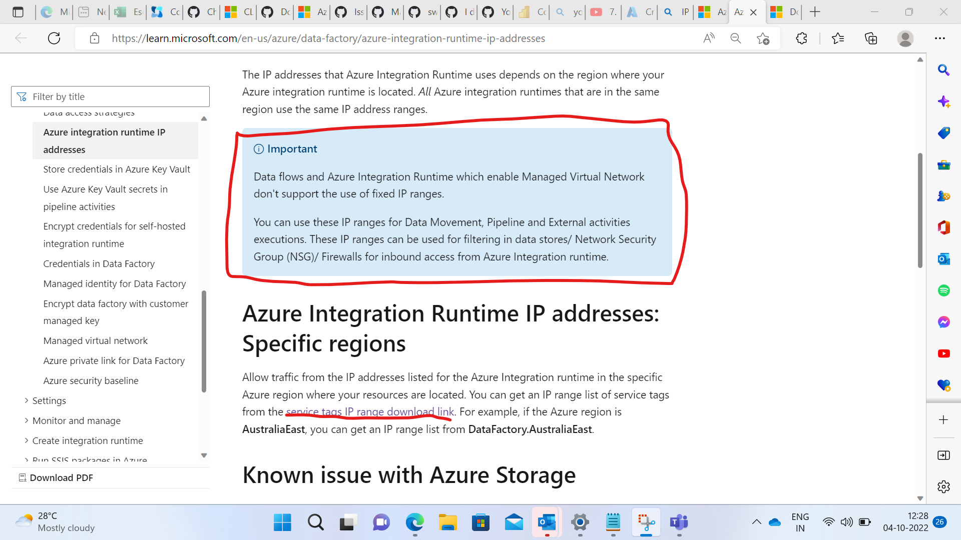 Does not document the IP ranges used for outbound connections for DataFlow · Issue #99393 ...