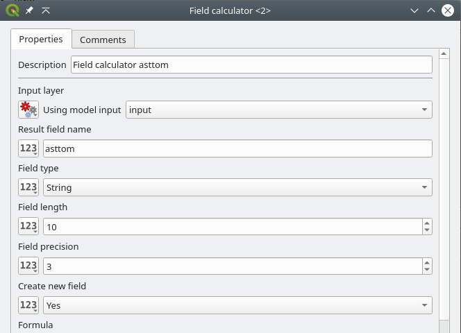 Field calculator processing algorithm lost field name in existing model ...