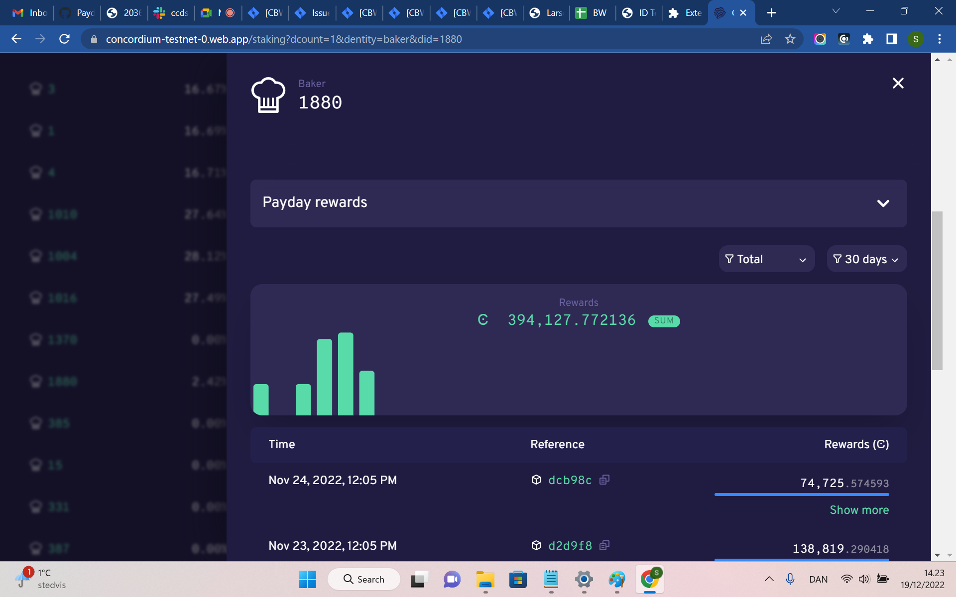 Payday rewards for some of the bakers are not visible · Issue #35 · Concordium/concordium-scan ...
