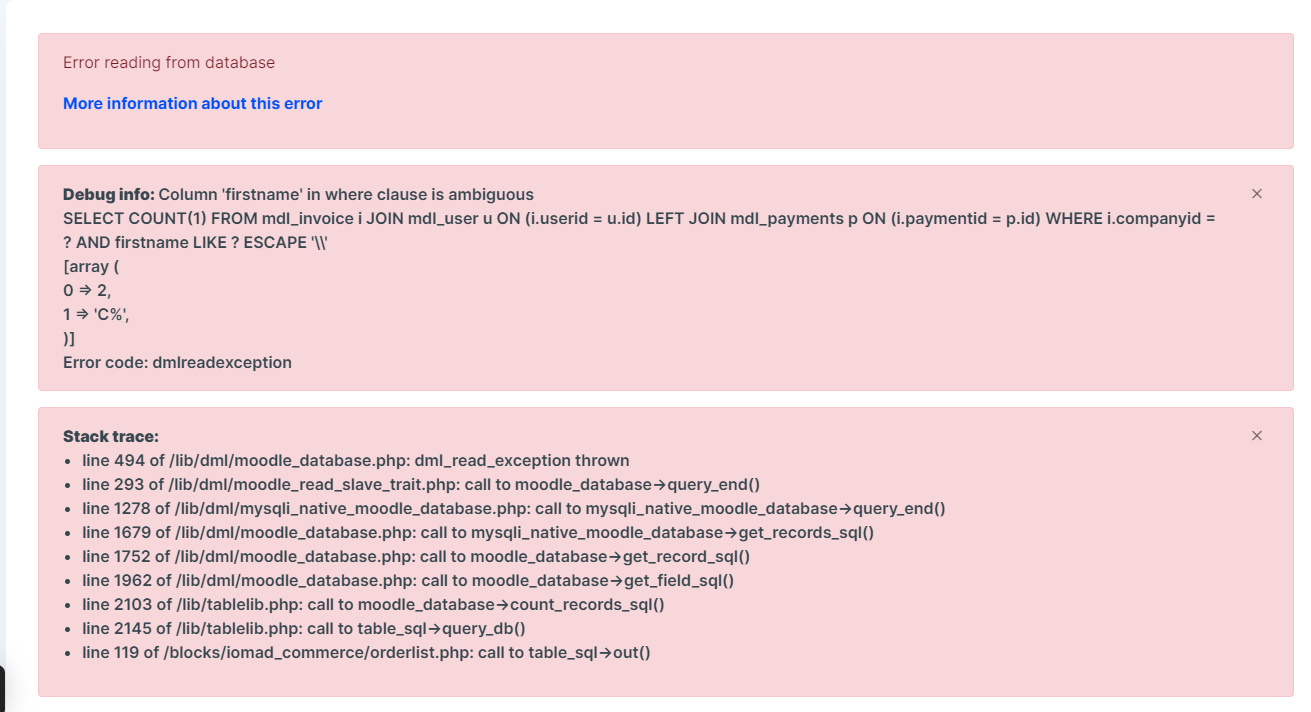 Blocksiomadcommerceorderslist Is Throwing Errors When Trying To Filter By Name · Issue 1827