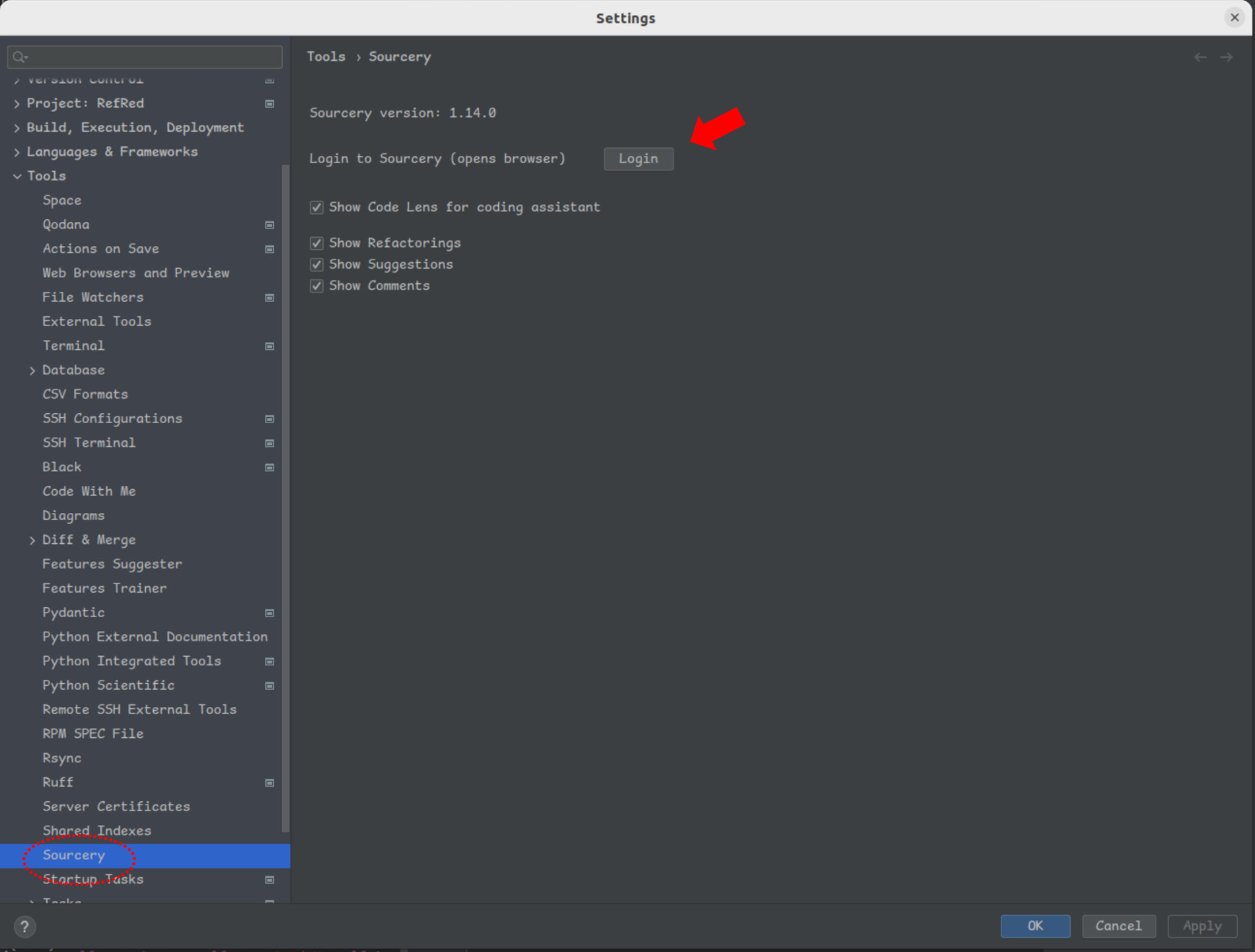 In JetBrain, Sourcery coding assistant window appears blank · Issue #400 · sourcery-ai/sourcery ...