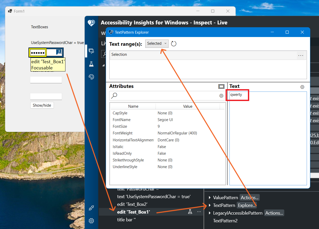[Accessibility] Narrator should hide to announce the text in textBox/maskedTextBox when enable ...