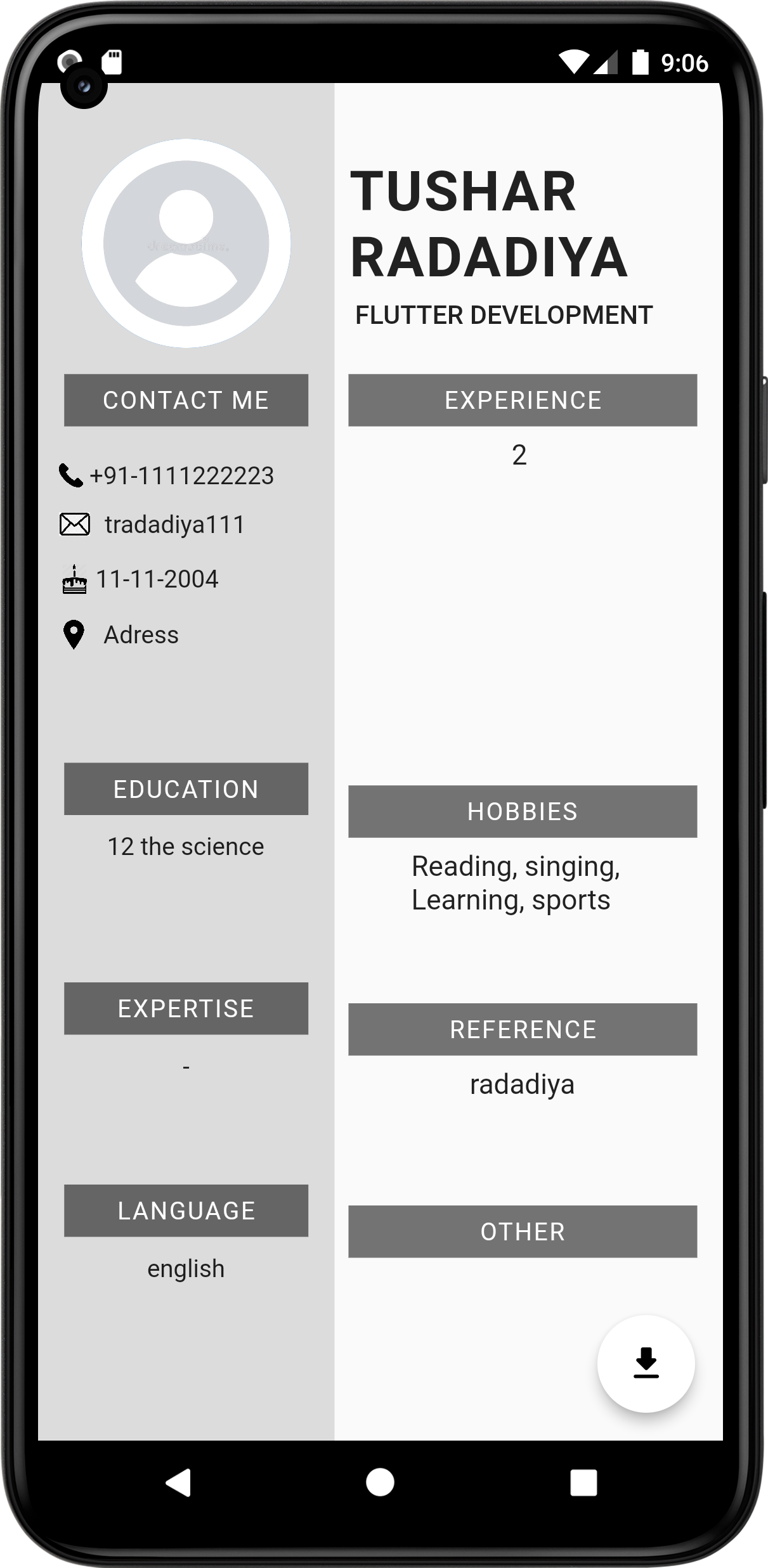 GitHub - tusharradadiya/Resume_Maker