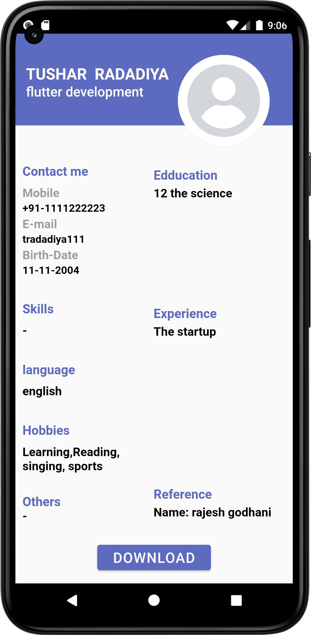 GitHub - tusharradadiya/Resume_Maker