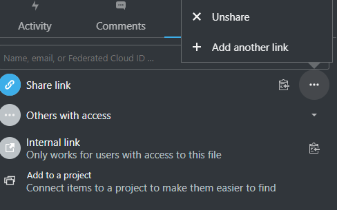 Provide a direct download link from sharing context menu · Issue #35304 · nextcloud/server · GitHub