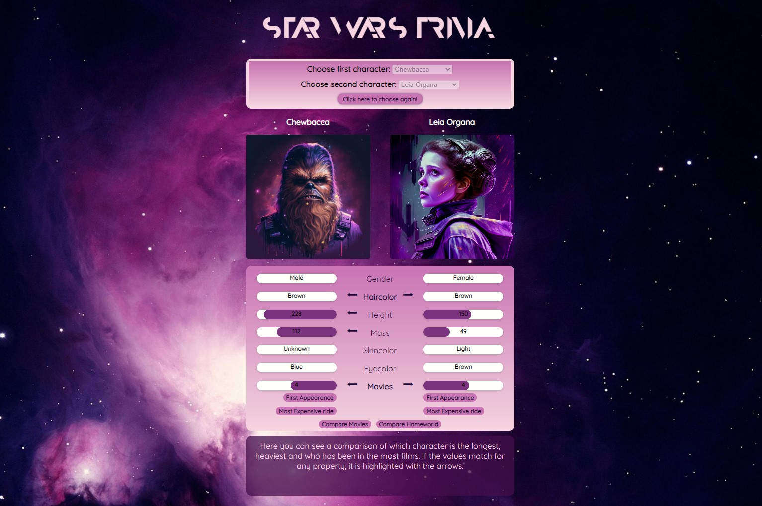 GitHub - Viktoria-L/Javascript-2-assignment-Star-Wars: En sida för att jämföra stats på Star ...