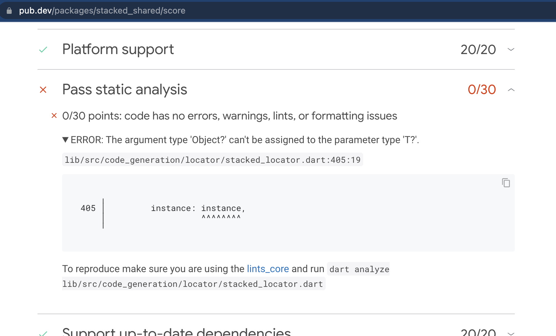 [bug]: Error at compile-time: The argument type 'Object?' can't be assigned to the parameter ...
