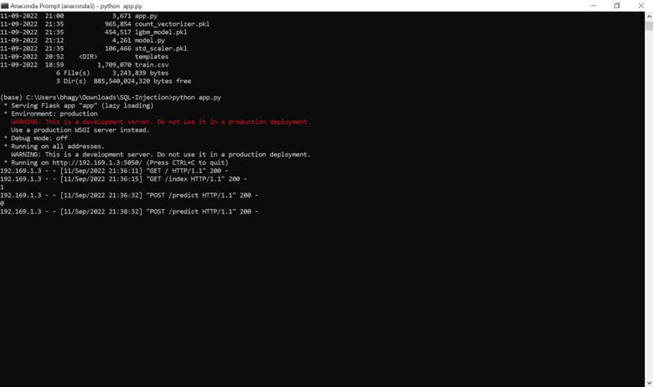 GitHub - Bhagyashree-Srinivasan/SQL-Injection-ML: Self Case Study 1