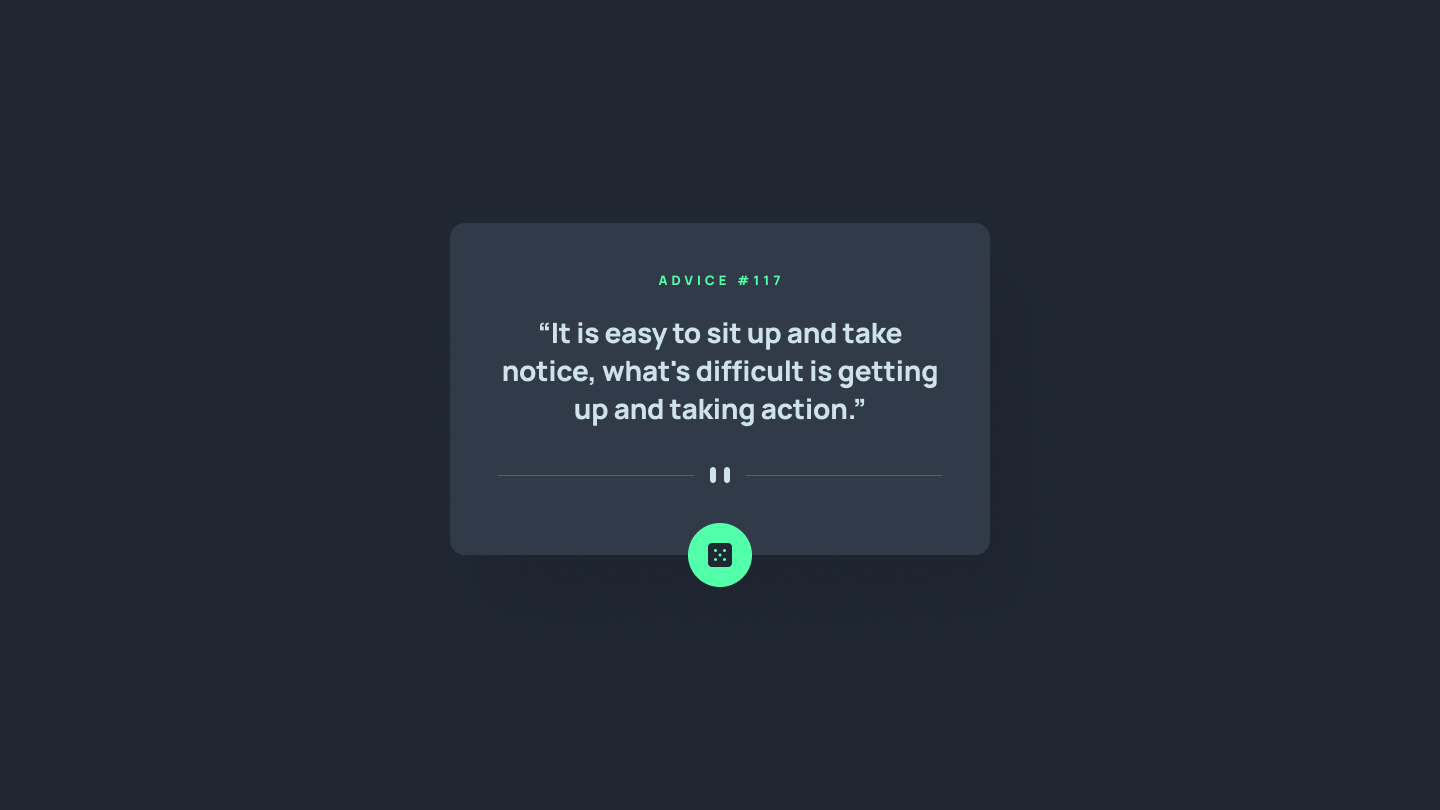 GitHub - rauljariasz/advice-generator-app: This is a solution to the Advice generator app ...