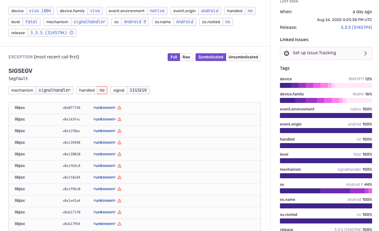 What are these fatal Segfault errors with no users but many events. · Issue #1043 · getsentry ...