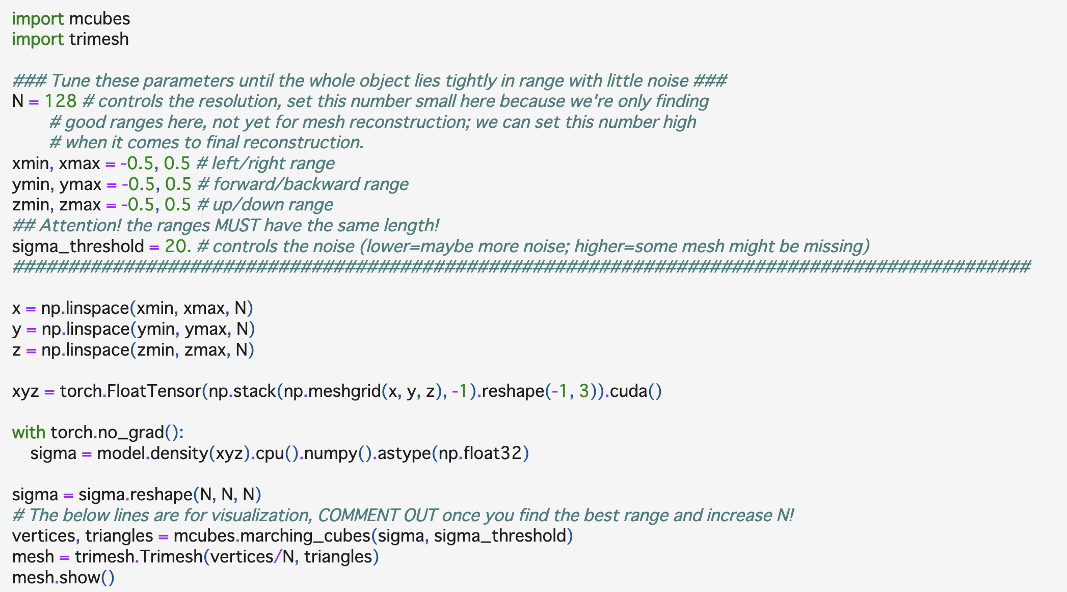 How to extract mesh · Issue #47 · kwea123/ngp_pl · GitHub