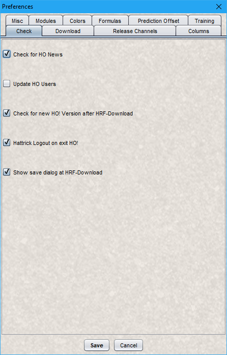Preferences Check tab · Issue #80 · ho-dev/HattrickOrganizer · GitHub