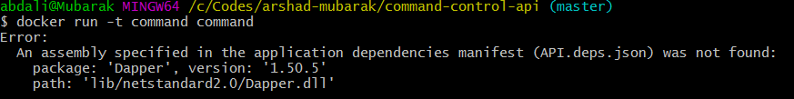 Alpine Runtime Missing Dependency In A Multi Project Application