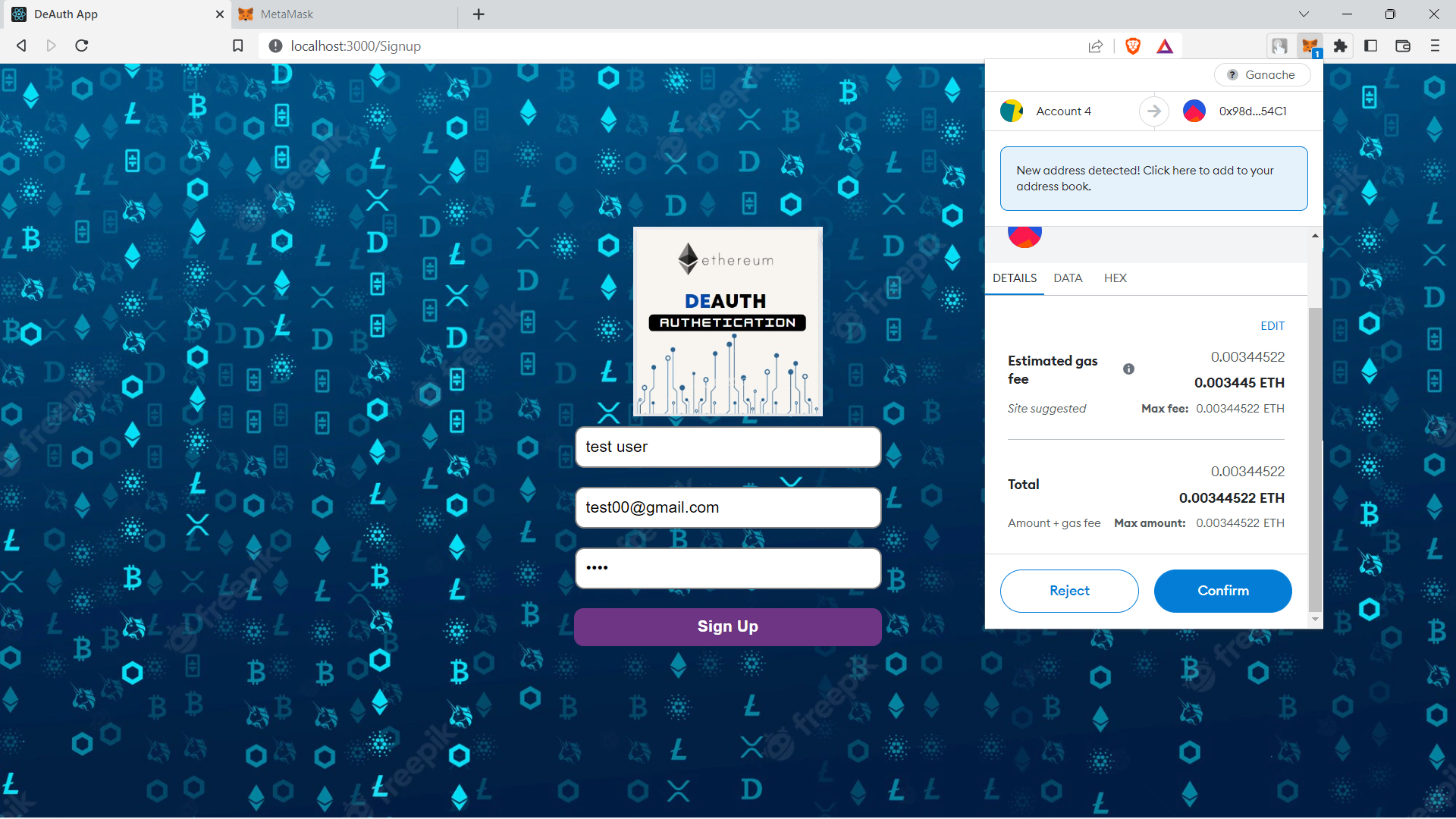GitHub - AnkitSKhandelwal/Blockchain-based-User-Authentication: project
