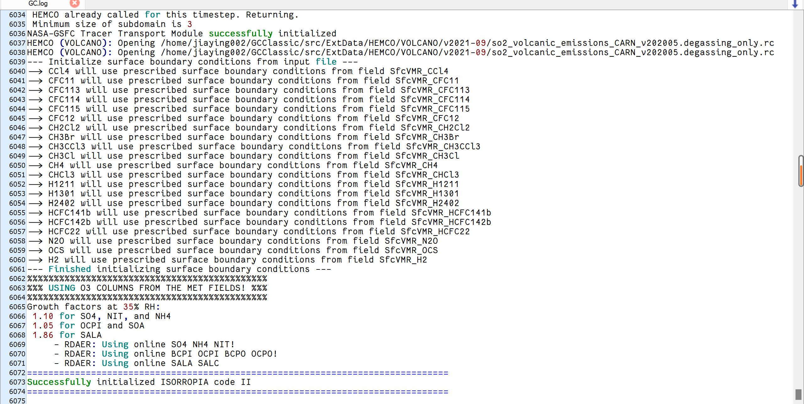 [QUESTION] Simulation stopped at "Successfully initialized ISORROPIA code II" · Issue #1684 ...