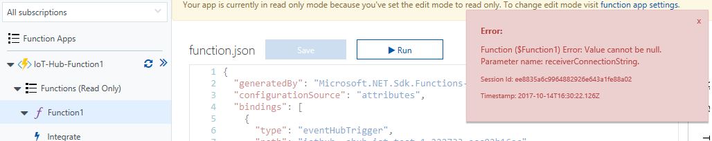[Visual Studio] Event hub trigger not working with VS2017 functions tooling · Issue #528 · Azure ...