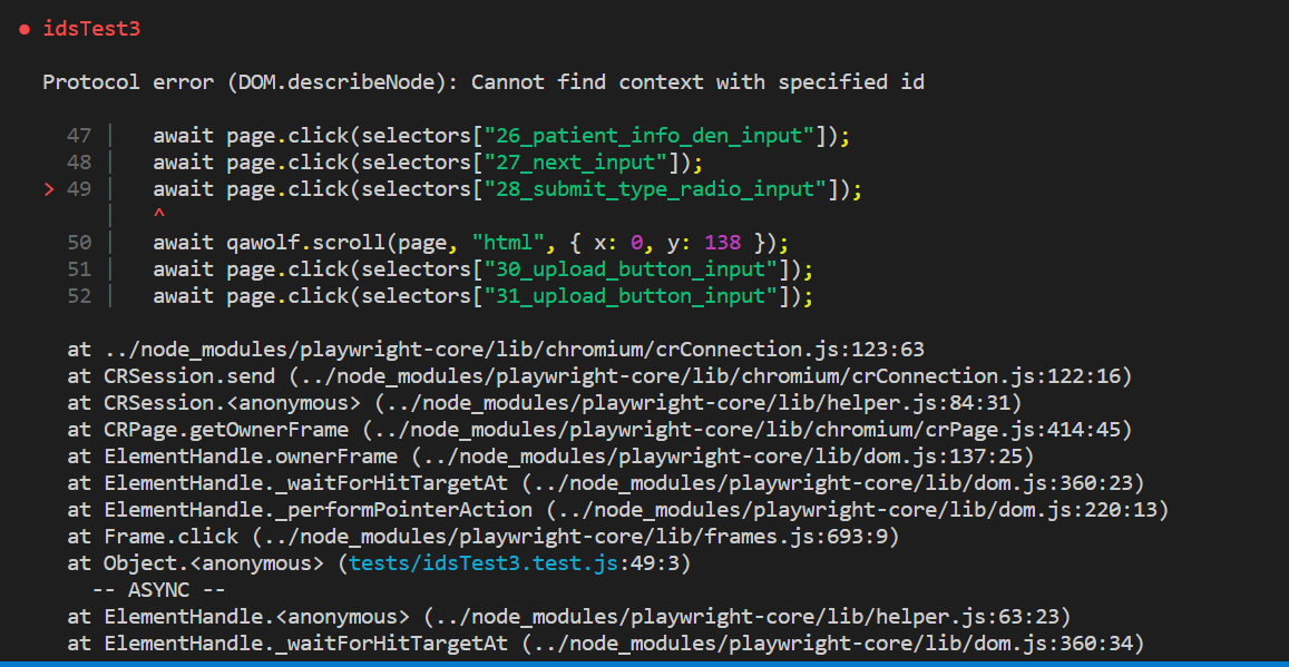 [BUG] Protocol error (DOM.describeNode): Cannot find context with specified id · Issue #1421 ...