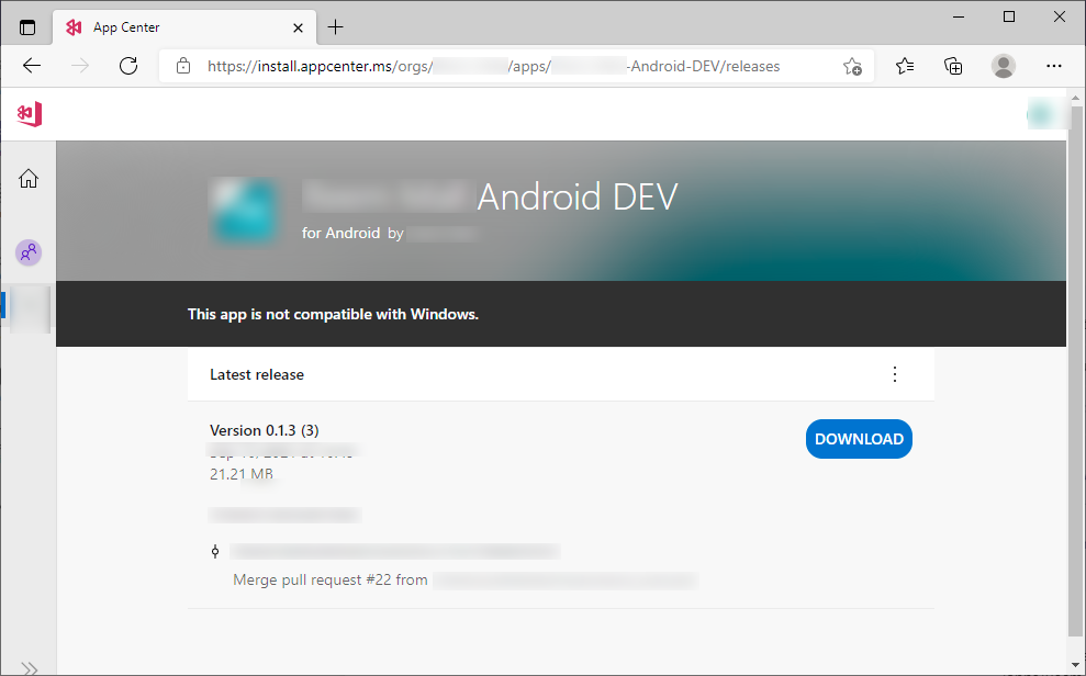 Unable to see Install button on mobile if there are long links in ...