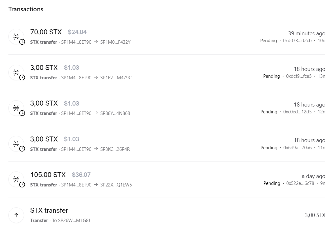 Multiple pending transactions · Issue #2663 · leather-io/extension · GitHub