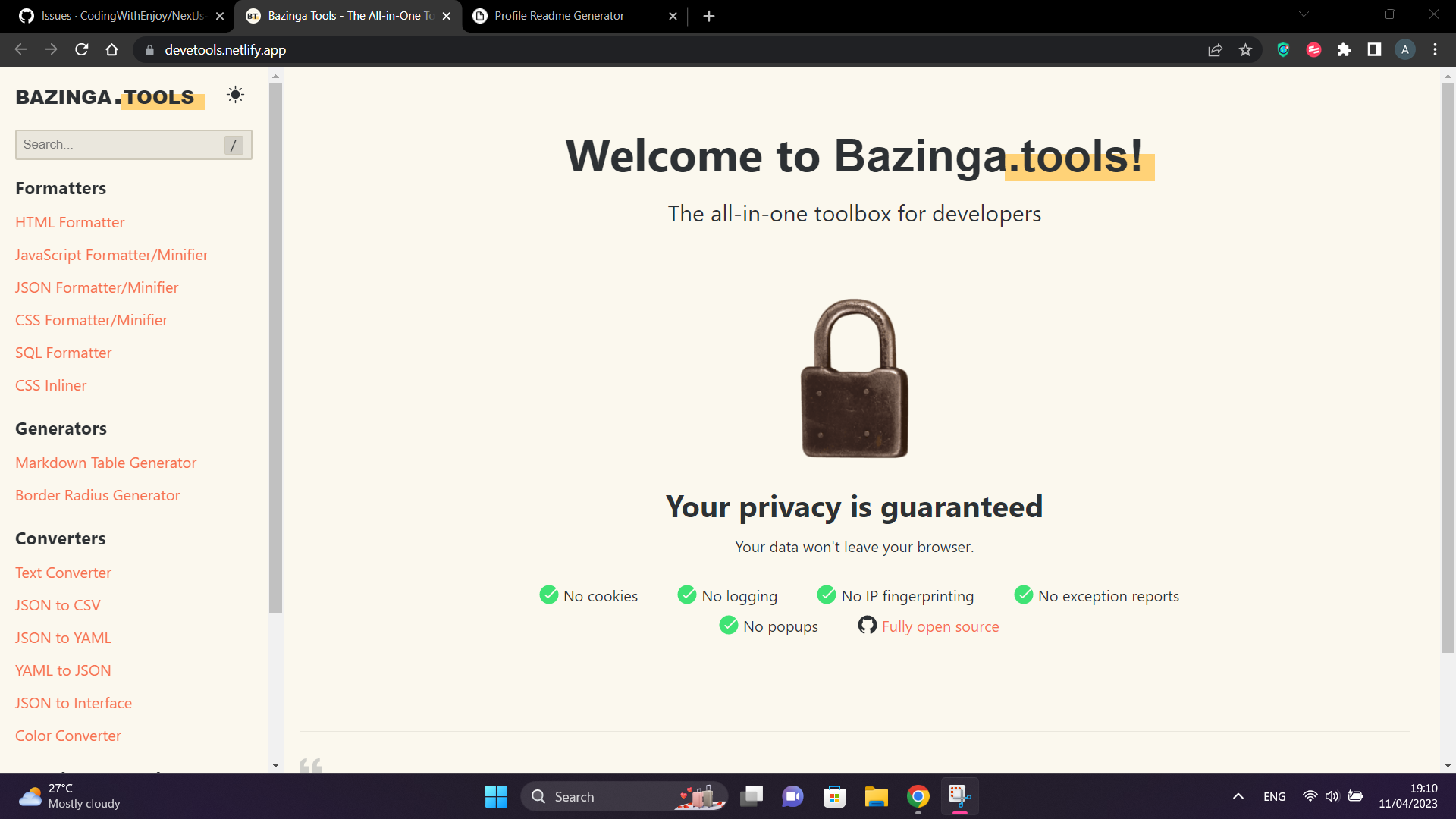 Github Codingwithenjoynextjs Dev Tools جعبه ابزار برنامه نویسا