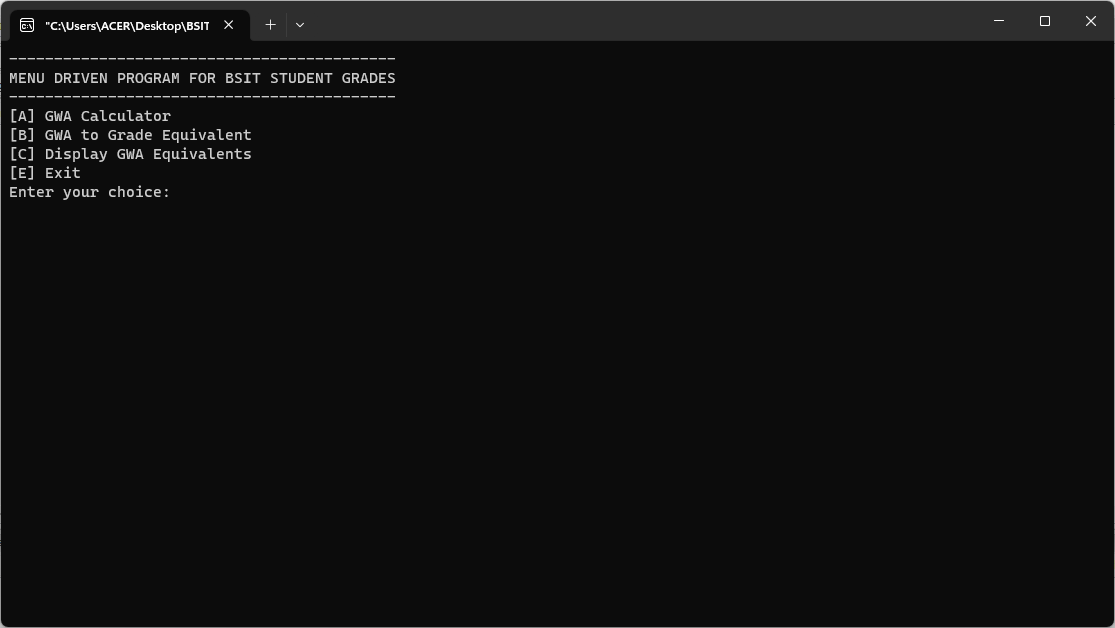 GitHub - Raver-Miradora/Menu-driven-program-for-BSIT-student-grades