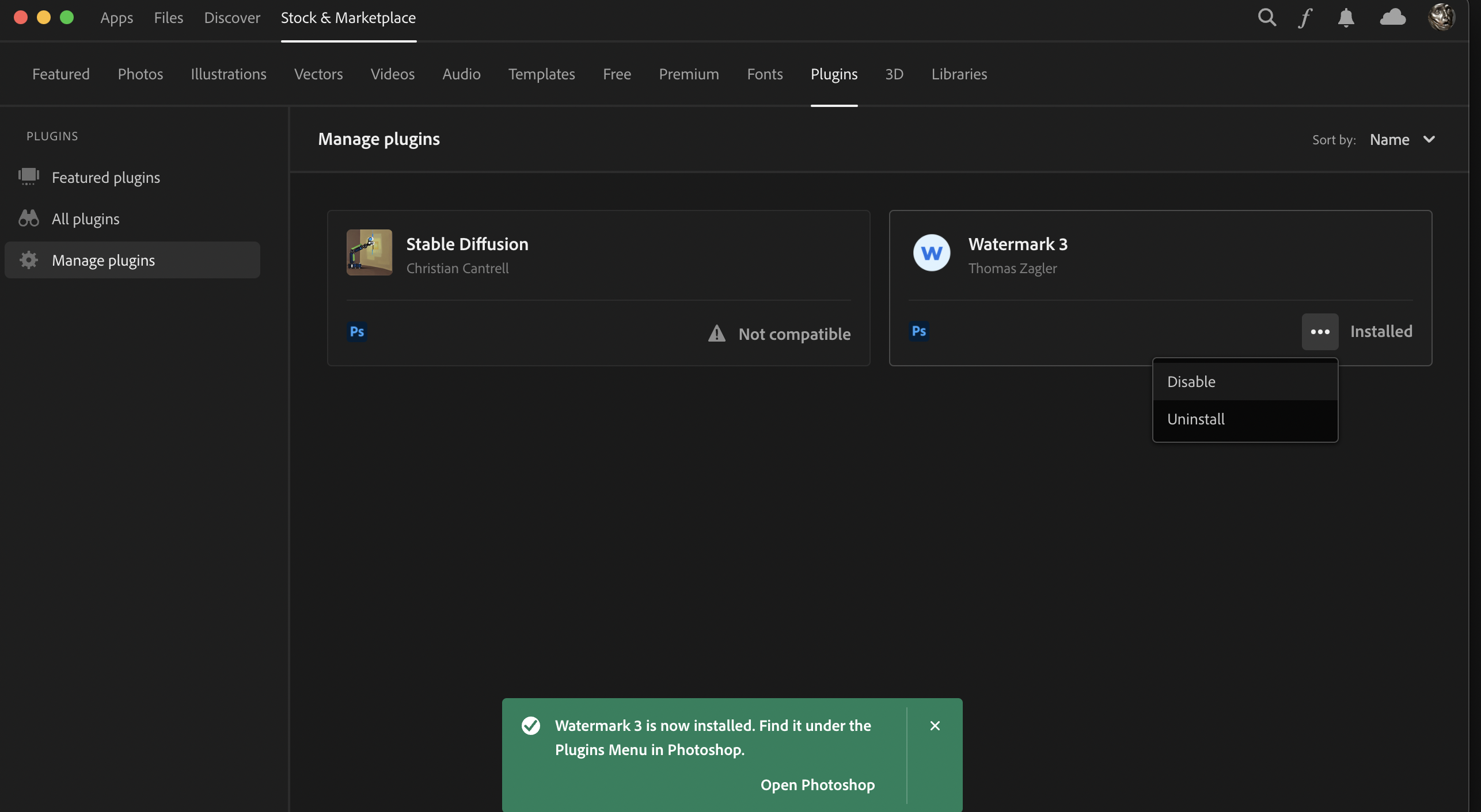 Cant remove "incompatible Plugin" from creative cloud list .... · Issue #6 · cantrell/stable ...