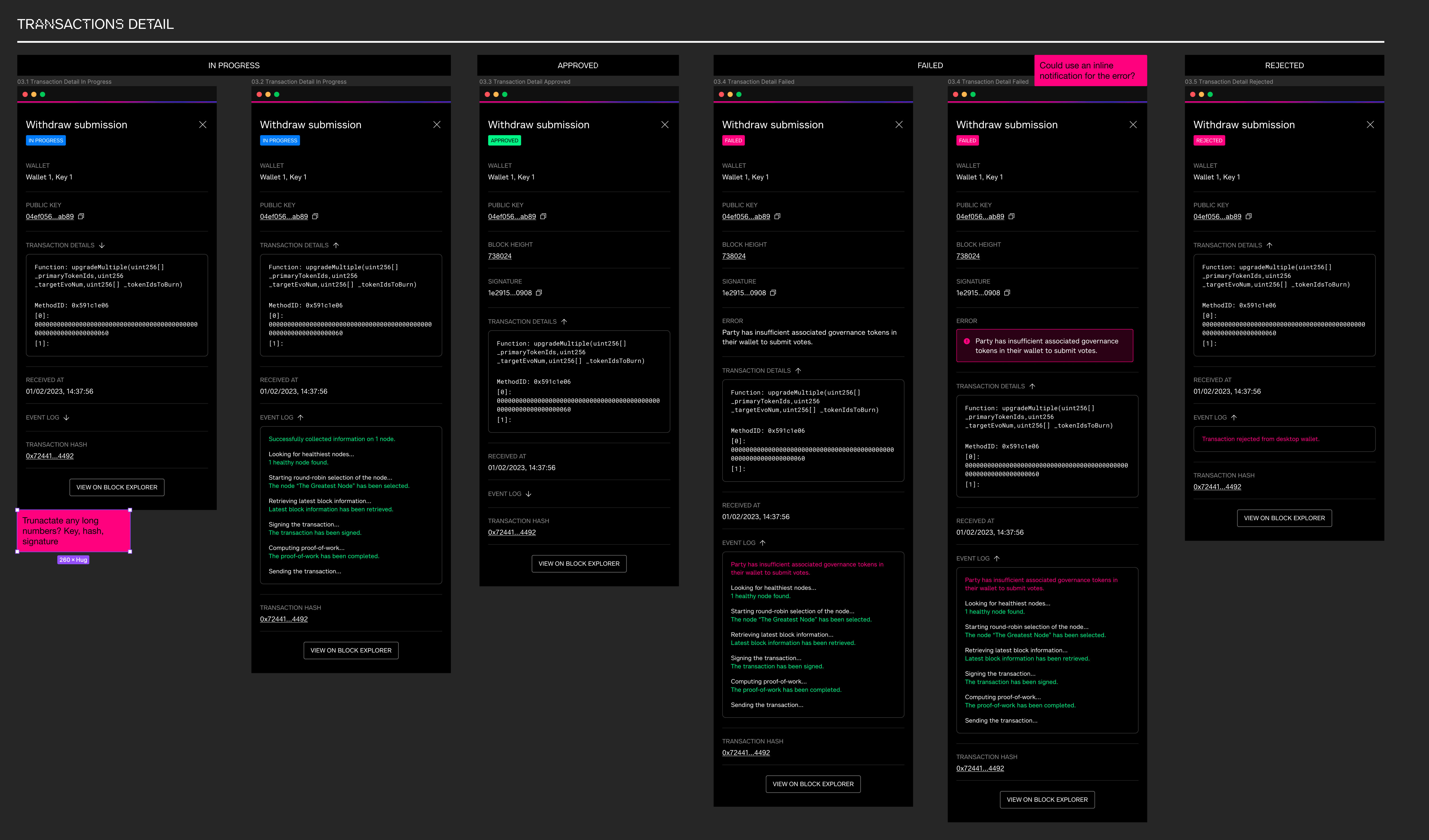 Central transaction log · Issue #488 · vegaprotocol/vegawallet-desktop · GitHub