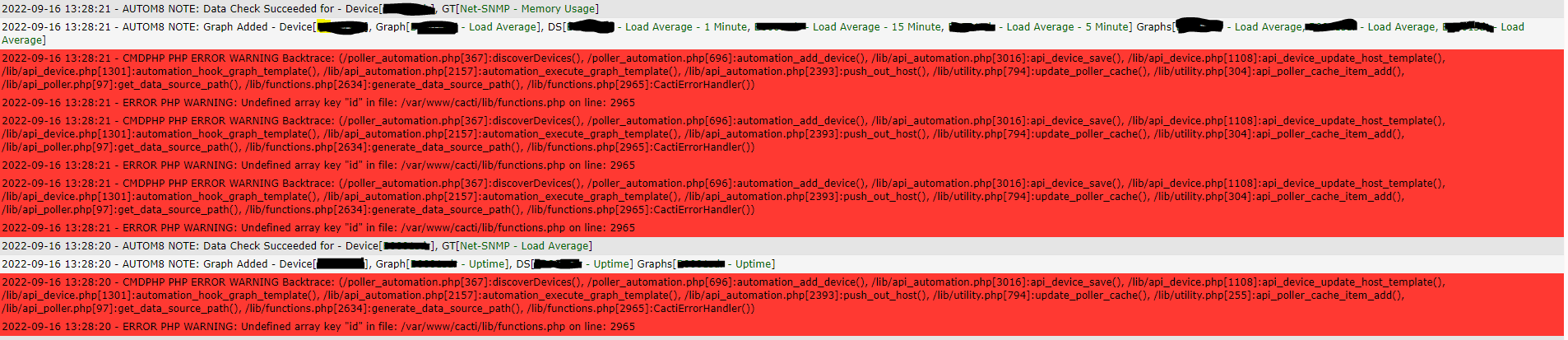 spine 1.2.22 - error "id" when creating graphs · Issue #281 · Cacti/spine · GitHub
