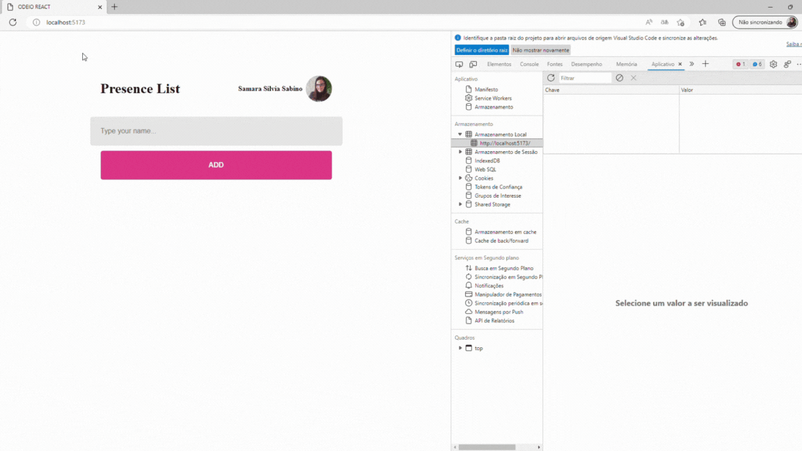 GitHub - SamaraSilvia81/PresenceList: Projeto em ReactJS