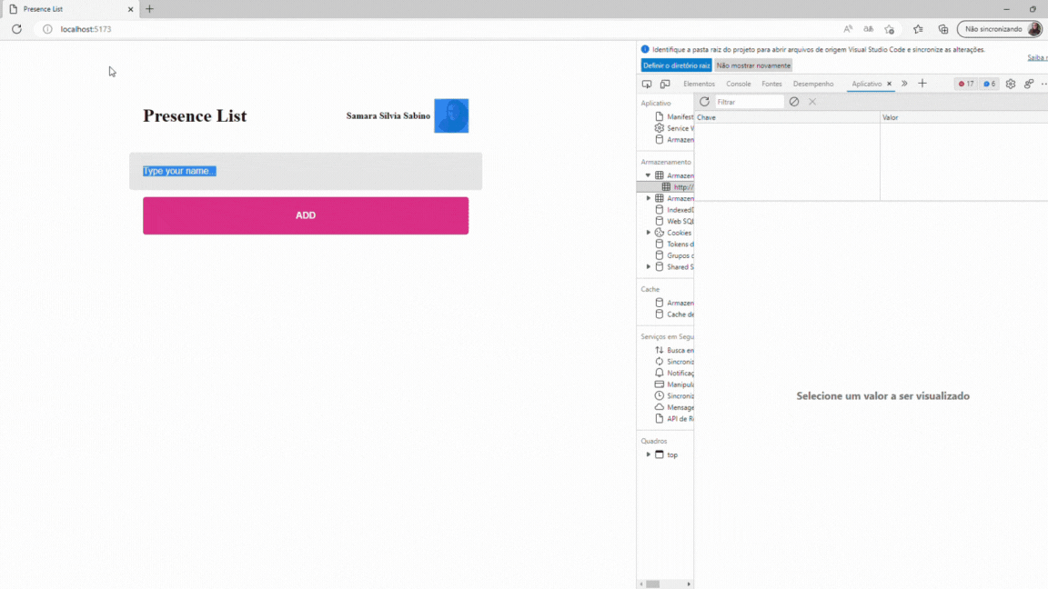 GitHub - SamaraSilvia81/PresenceList: Projeto em ReactJS