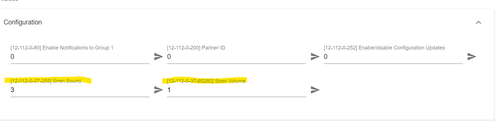 [bug] the label on two configuration values are transposed for Aeotec Siren Gen 5 · Issue #1496 ...
