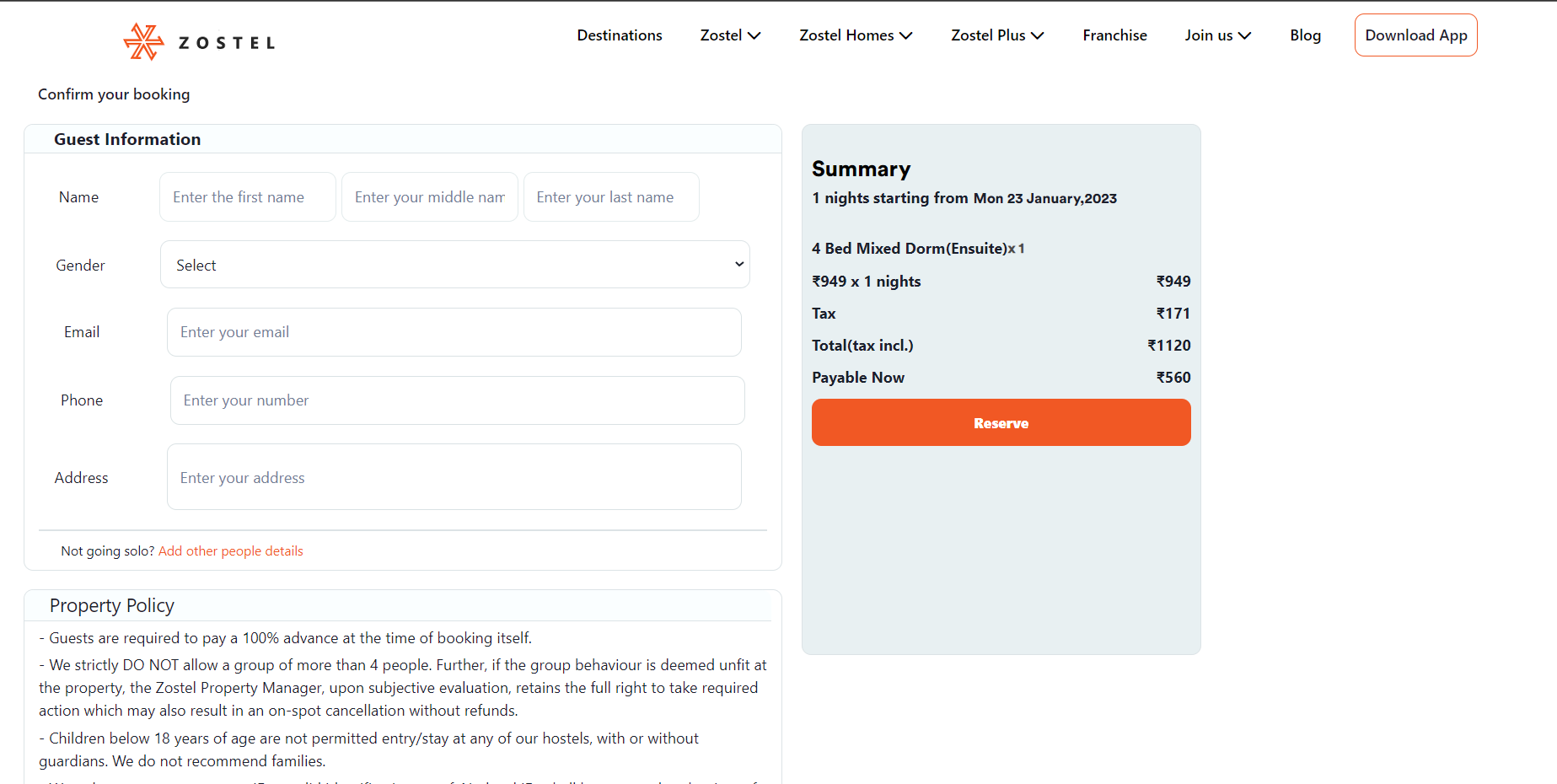 GitHub - DenishFuletra/zostel-clone: It's a clone of the official Zostel website. We have used ...