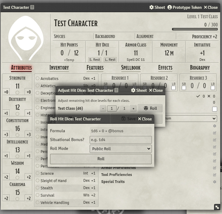 (V10) Hit Die rolls missing derrived data · Issue #1683 · foundryvtt/dnd5e · GitHub