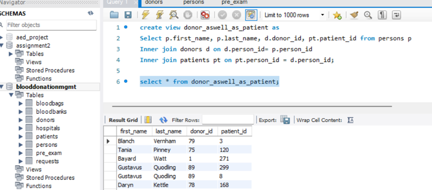 GitHub - avanikala21/Blood-Donation-Database: Created a database for Blood donators and ...