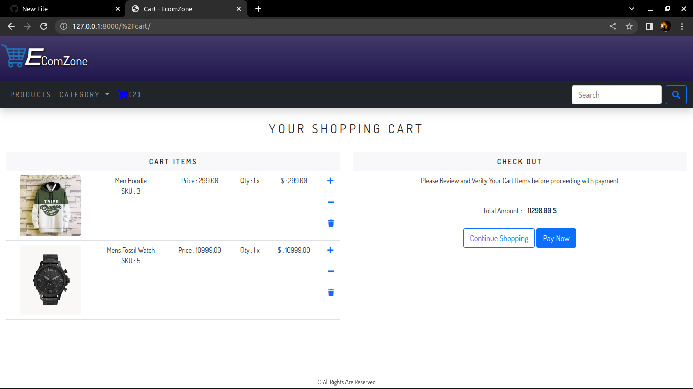 GitHub - MidlajN/EcomZone: E-commerce application built with Python ...