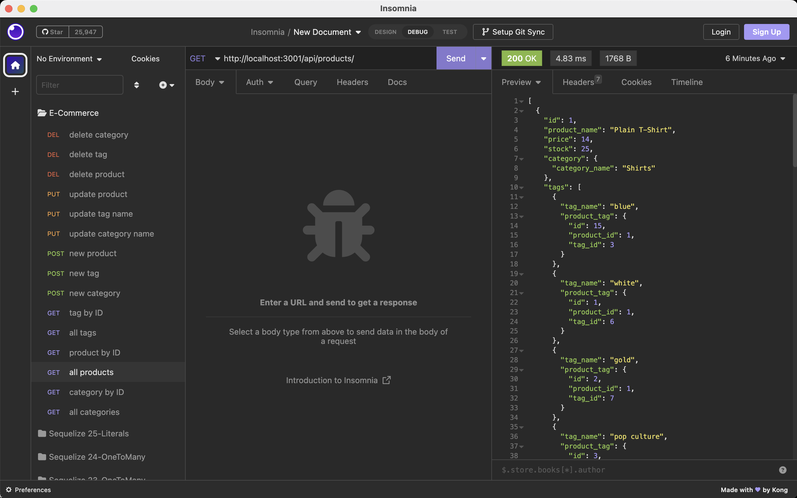 GitHub - BillStephens2022/E-Commerce-Back-End