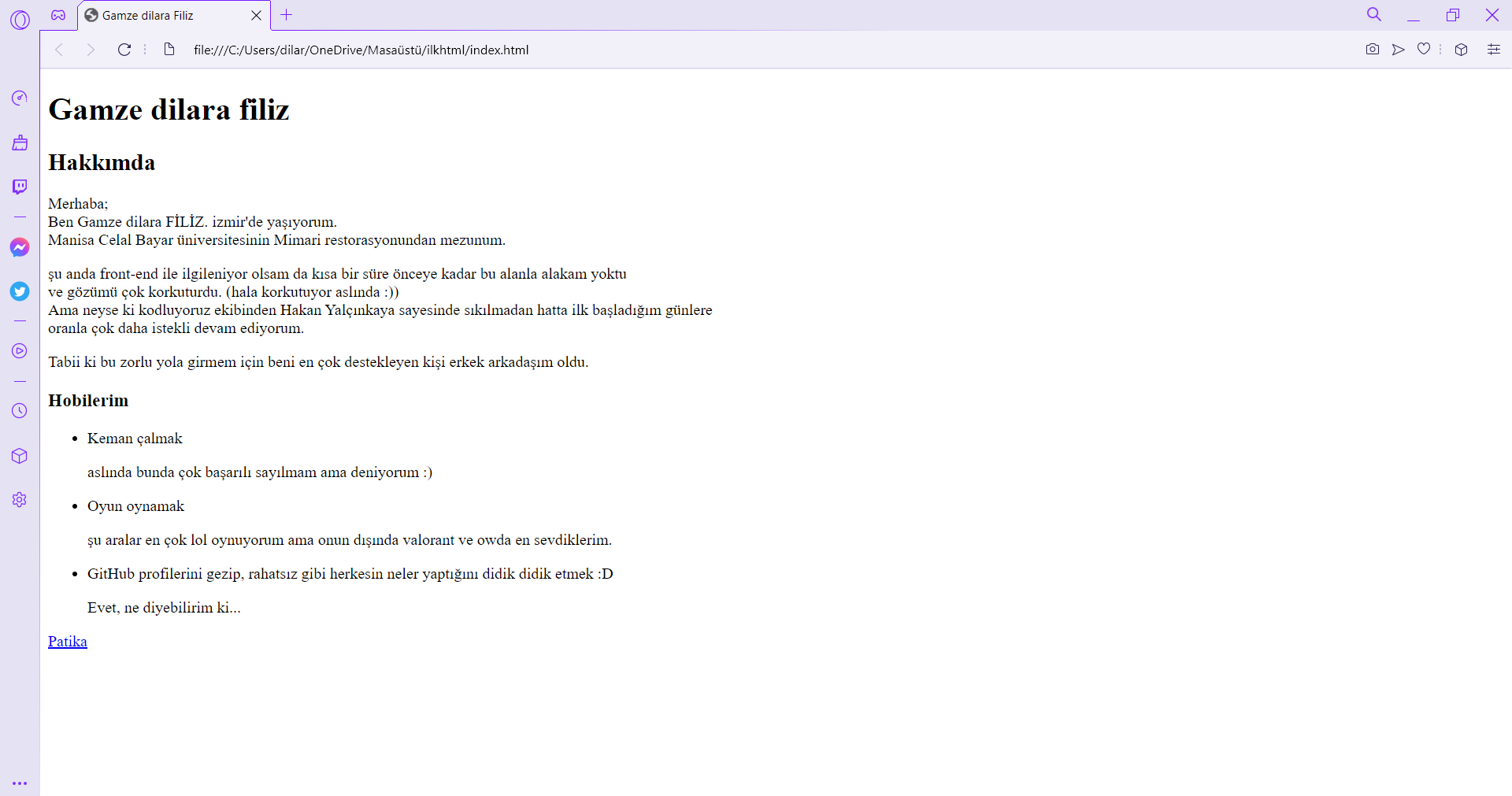 GitHub - Gdilara/ilkHTML-devi: kodluyoruz Front-end eğitimi kapsamında ilk html ödevi