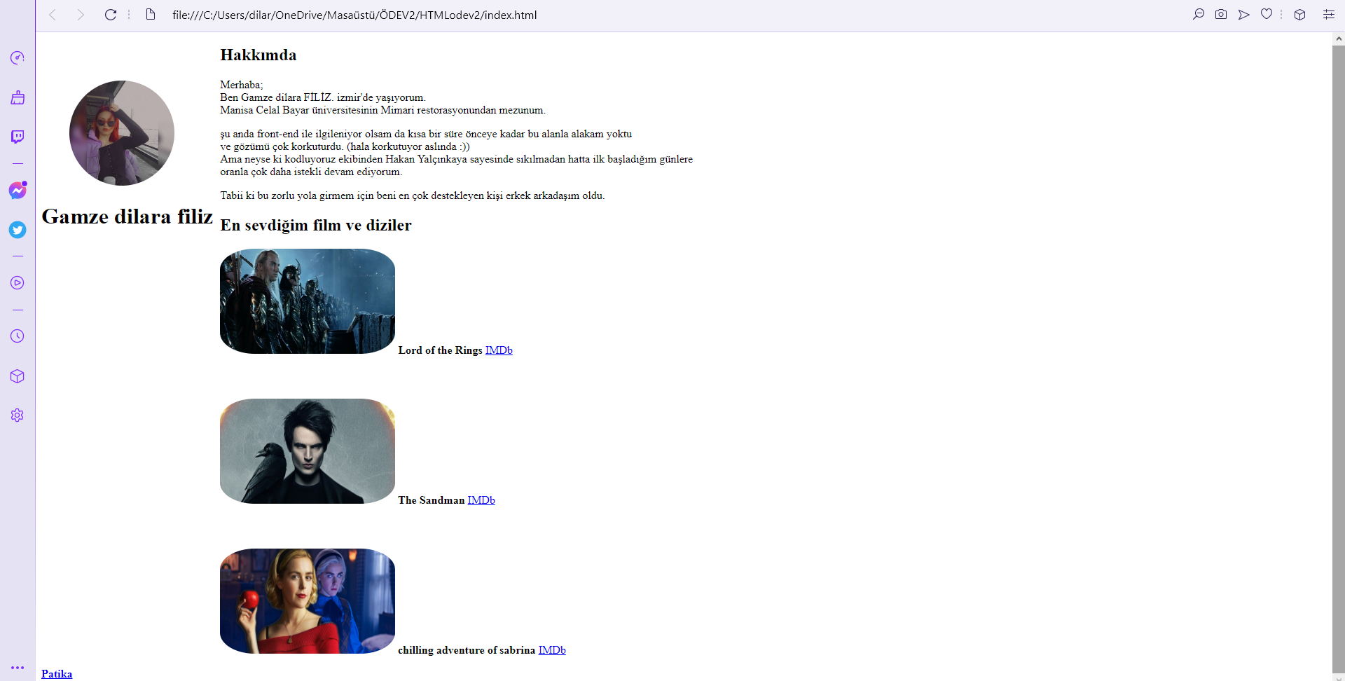 GitHub - Gdilara/HTMLodev2: HTML İKİNCİ ÖDEVİ